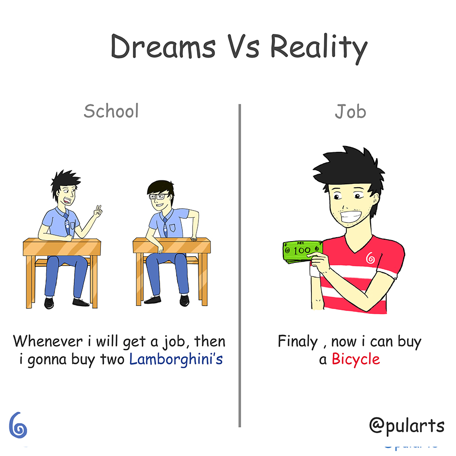 School Vs job life | WEBTOON