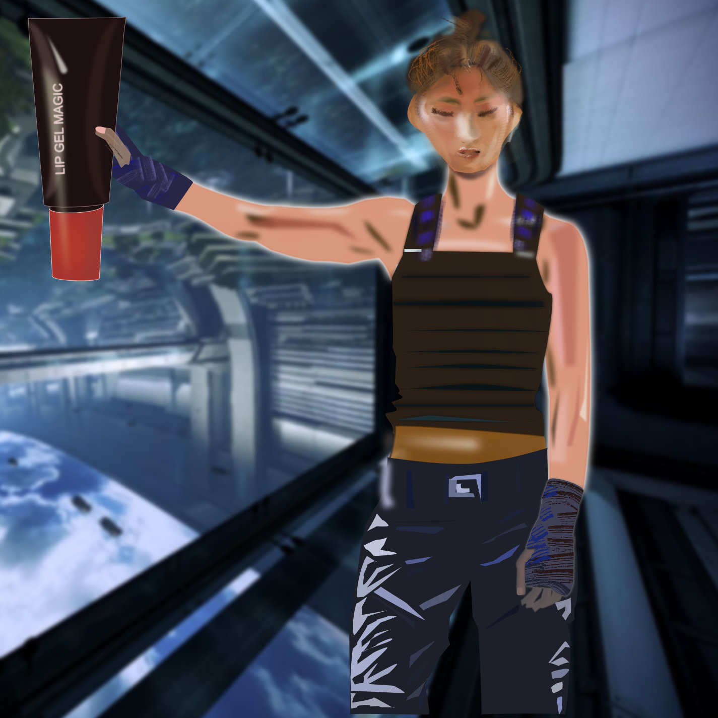 My Lipstick routine on the Space ship | WEBTOON