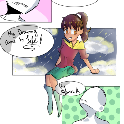 My drawings came to life(Cringy stuff for me eyes) | WEBTOON