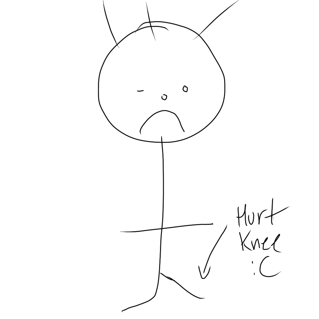 Ouch! Stick man hit his knee with rock! | WEBTOON