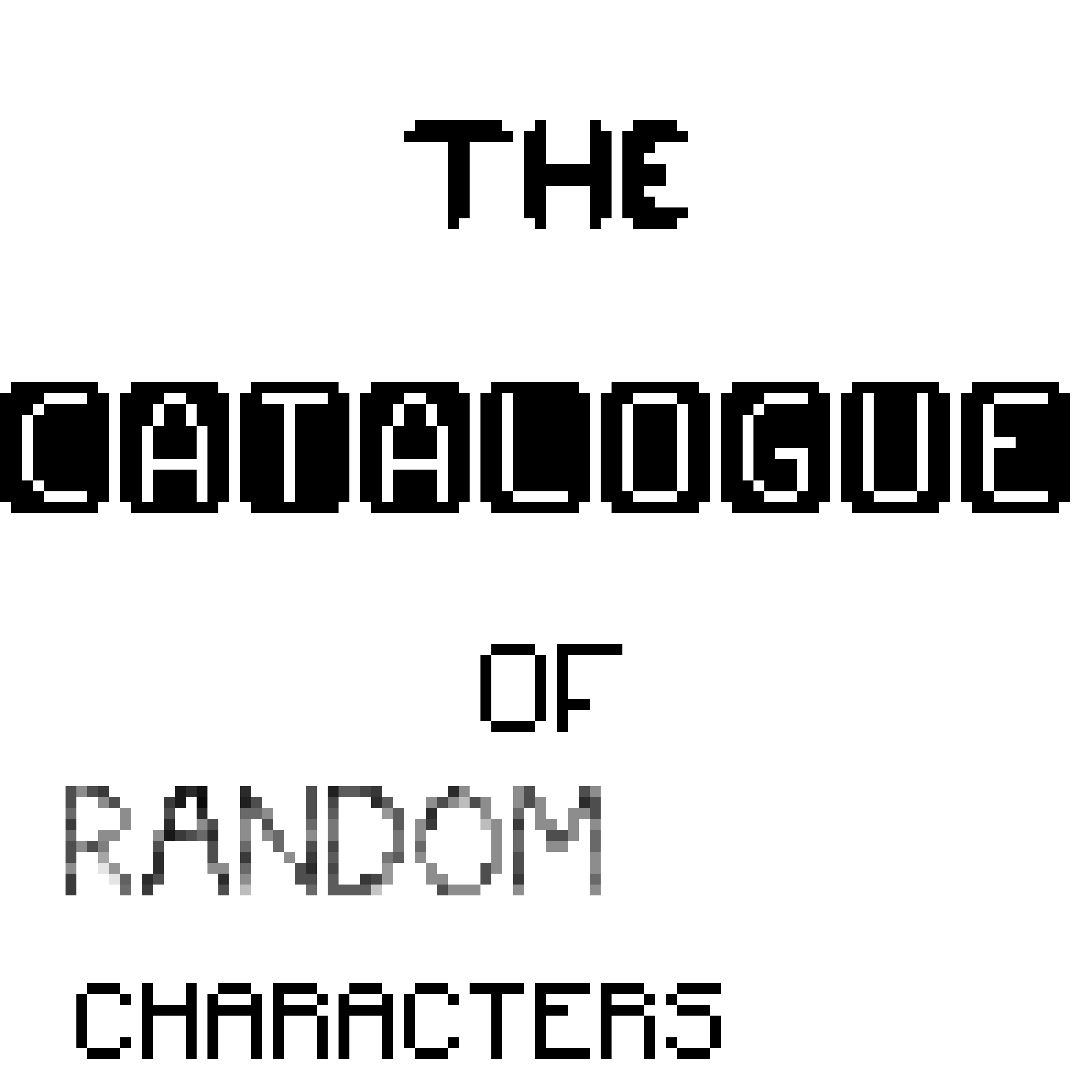 Catalogue of Random Characters | WEBTOON