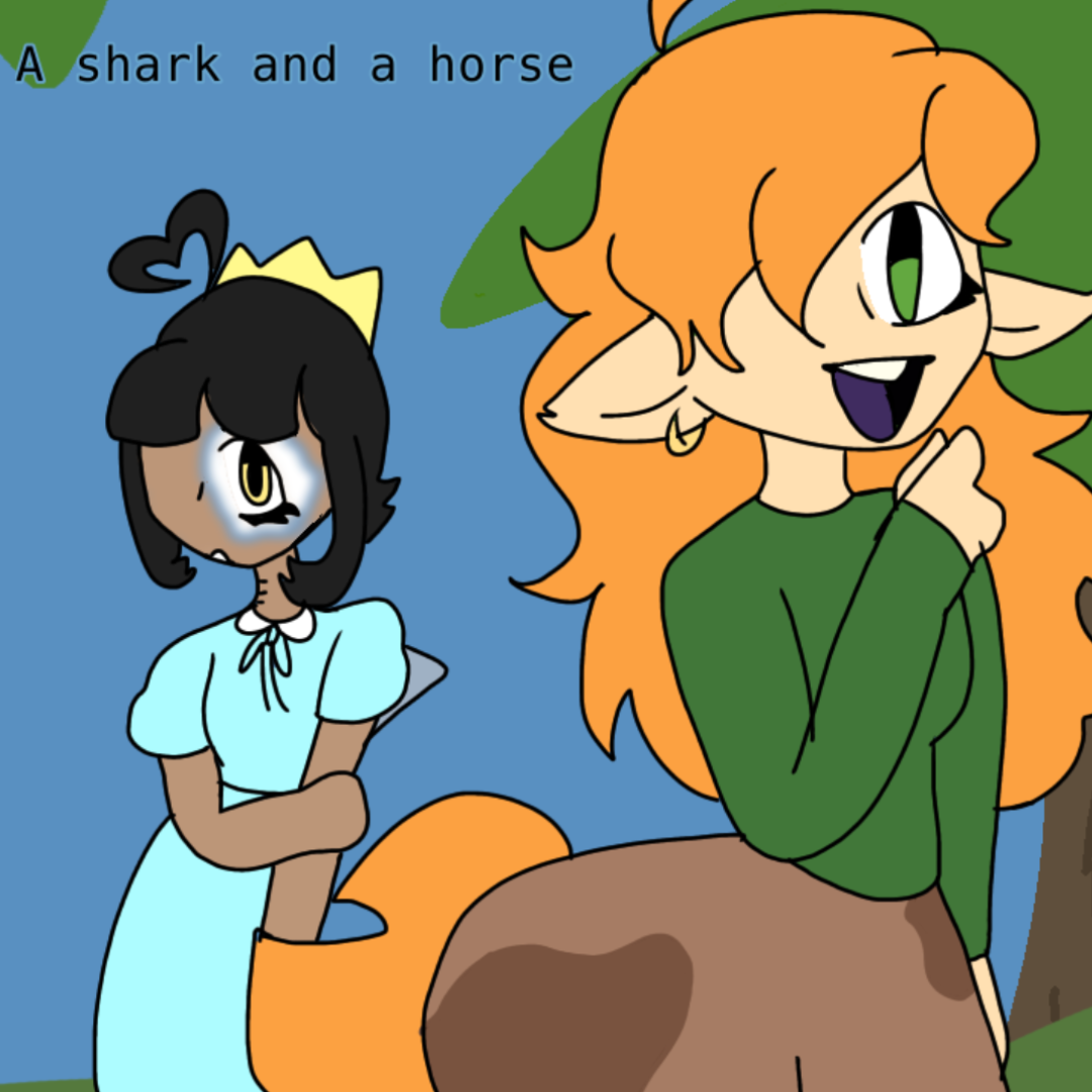 A shark and a horse | WEBTOON