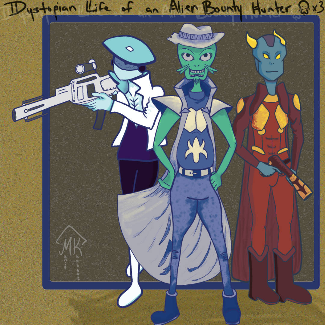 Dystopian Life of an Alien Bounty Hunter x3 | WEBTOON
