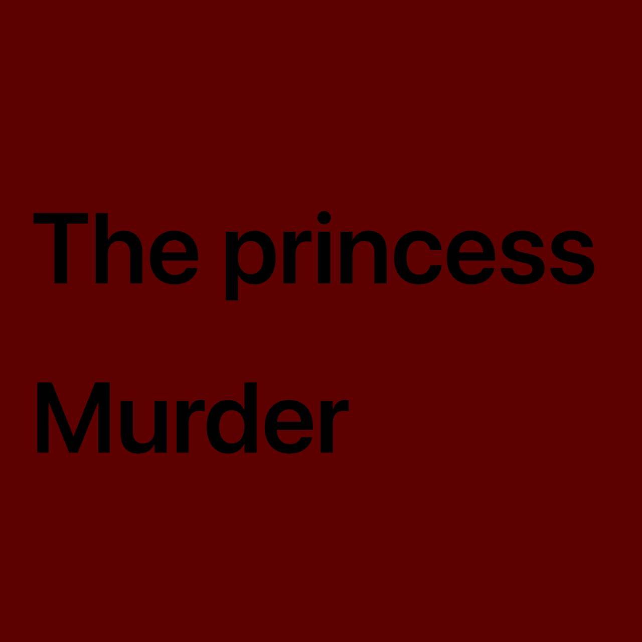The princess murder | WEBTOON