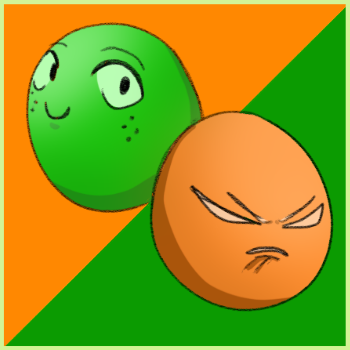 GREEN AND ORANGE POP! | WEBTOON