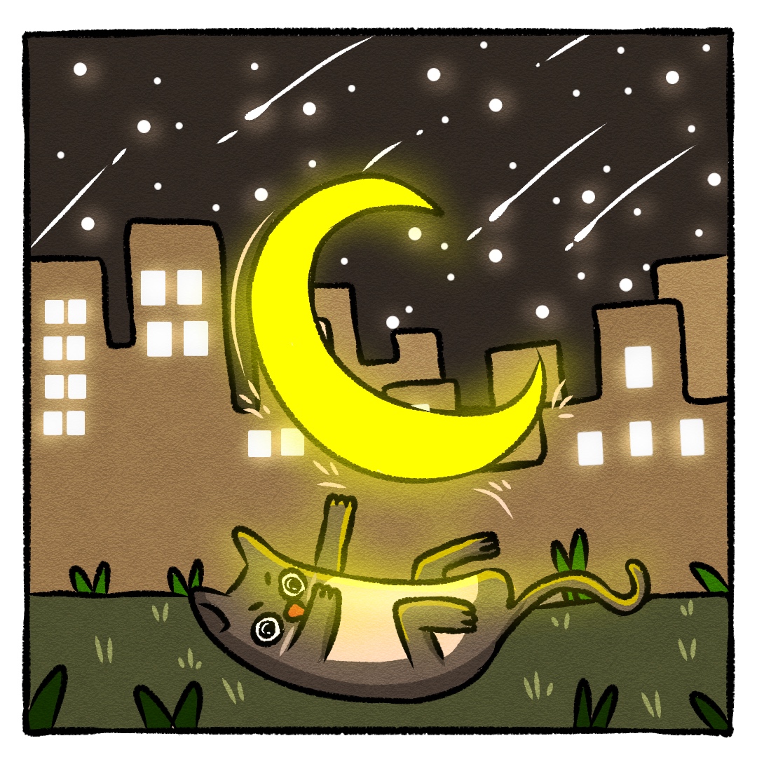 The Cat and the Moon. - 1 | Bunny Boy Comics