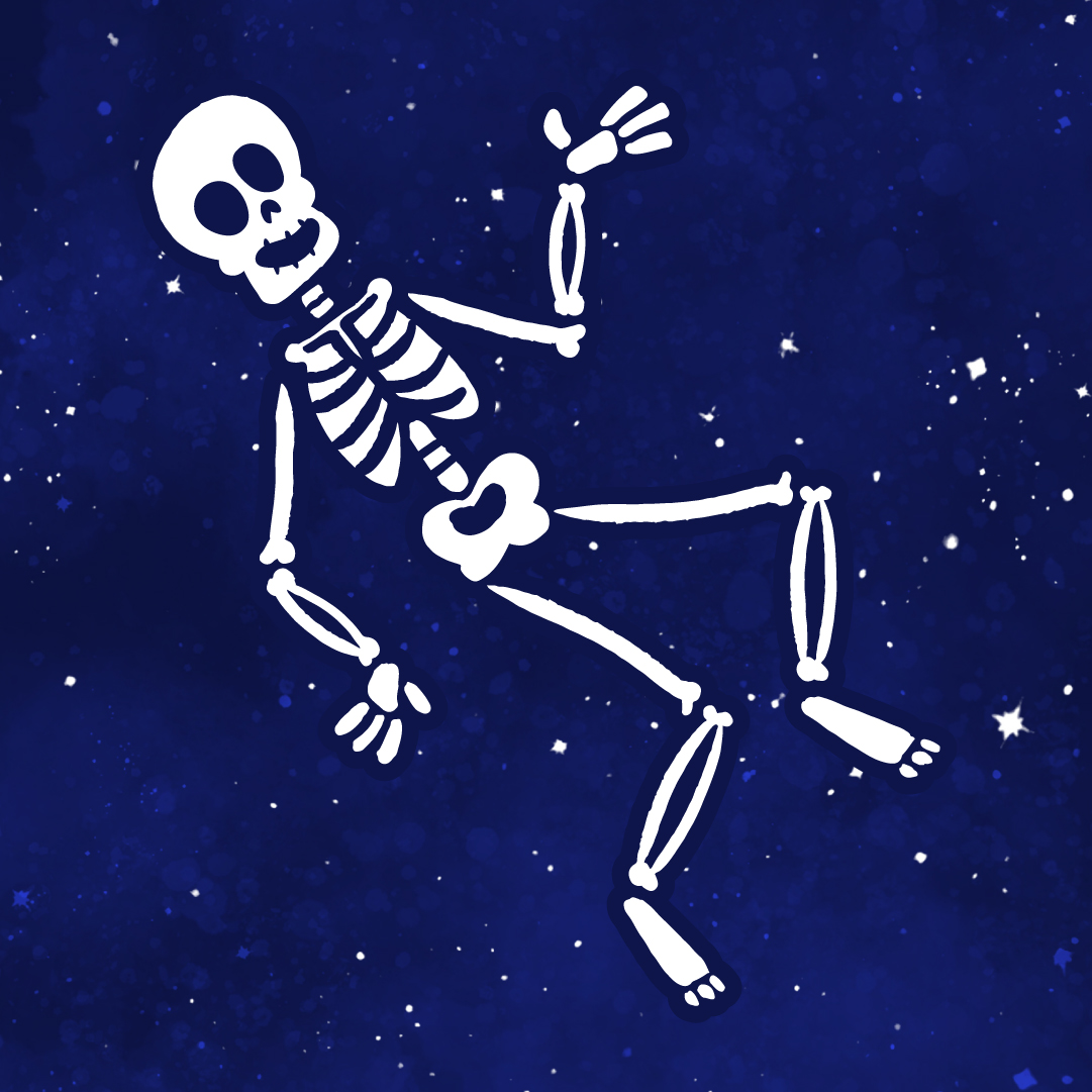 Floating Skeleton in Space | WEBTOON