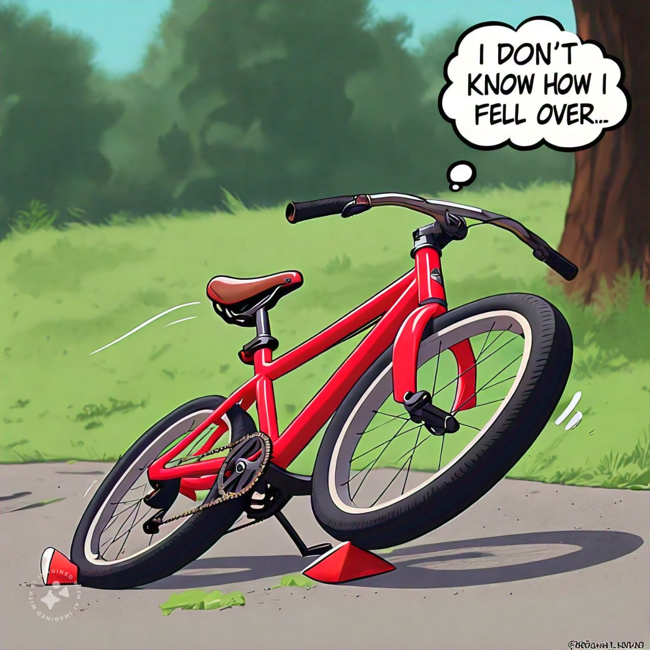 How did the bicycle fall down | WEBTOON