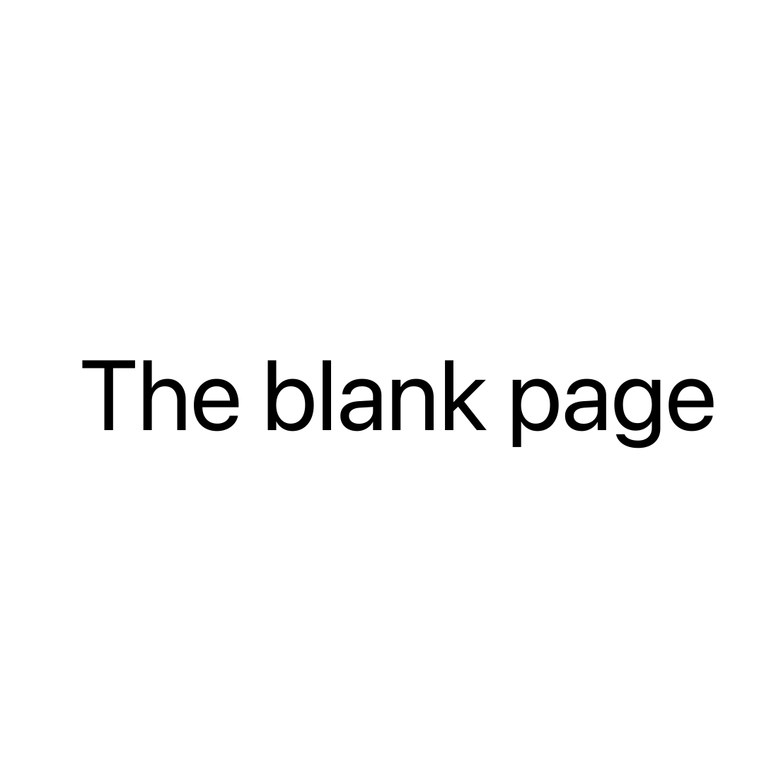 The blank page | WEBTOON