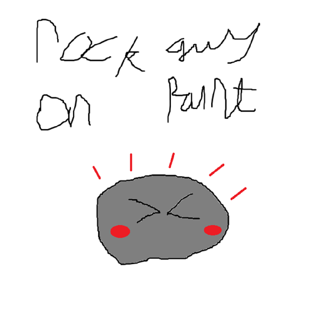 Rock guy on microsoft paint | WEBTOON