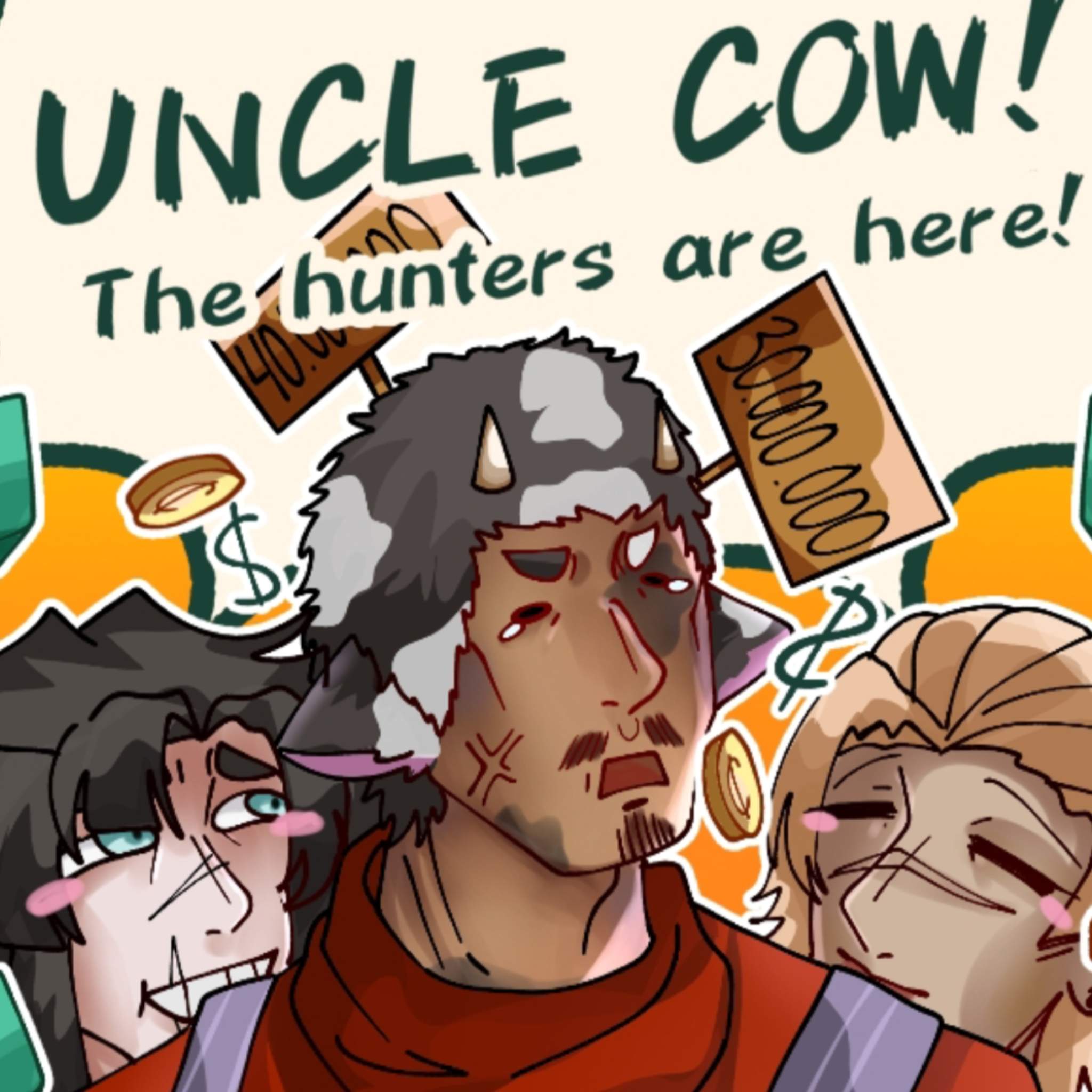 Uncle cow! The hunters are here! | LINE WEBTOON